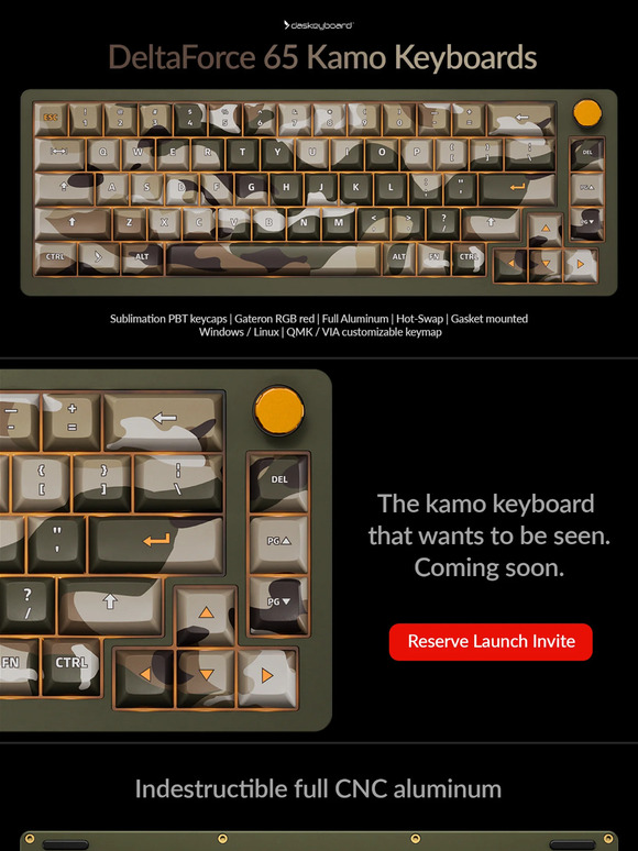 Das Keyboard: Exclusive early access invite: The DeltaForce 65 Kamo ...