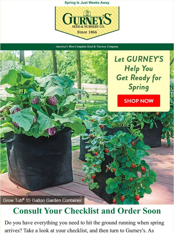 Gurney's Seed & Nursery: What's still on your spring gardening ...