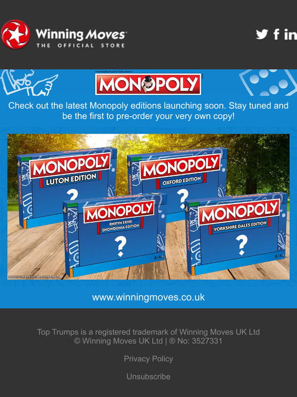Winning Moves: NEW Monopoly Editions coming soon! | Milled