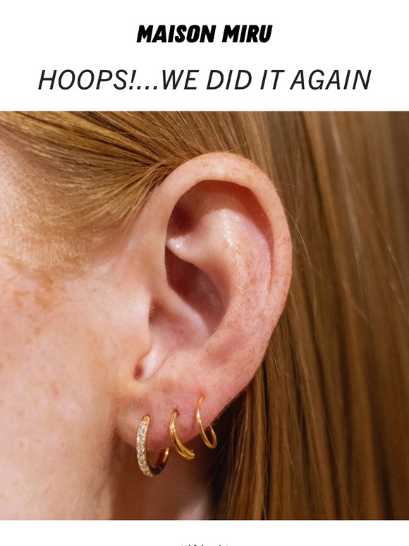 Maison Miru: new titanium hoops! | Milled