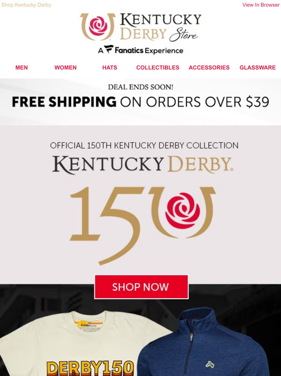 Kentucky Derby Store: Official 150th Kentucky Derby Collection | Milled