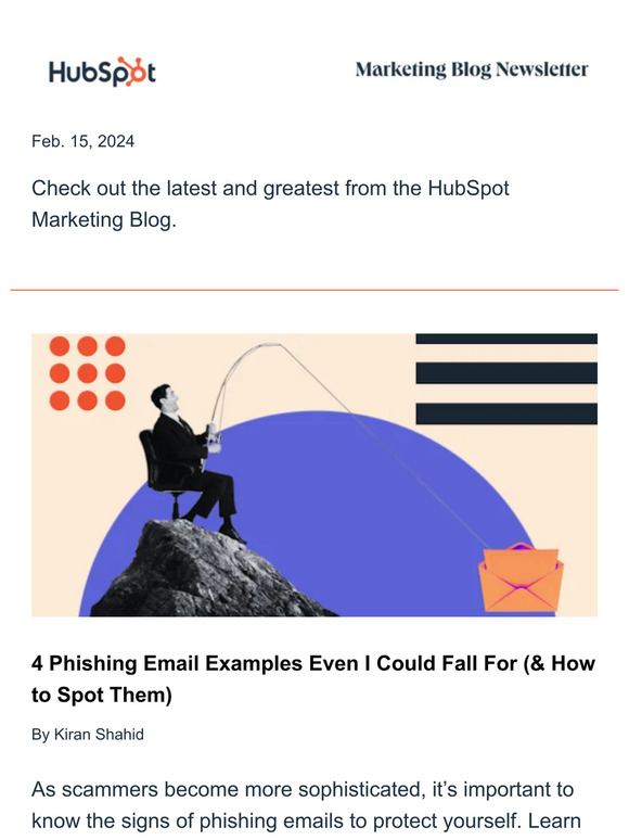 HubSpot: 4 Phishing Email Examples Even I Could Fall For (& How to Spot Them) | Milled