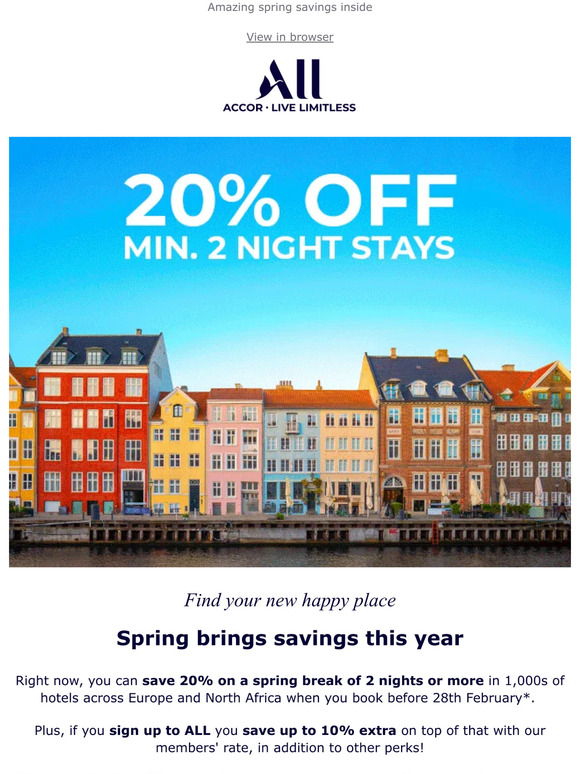 Accorhotels: 🍀 Spring Sale is here, — | Milled