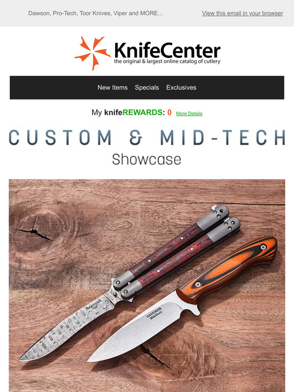 KnifeCenter: Customs & Mid-Techs: Andrew Demko, Microtech, Snecx | Milled