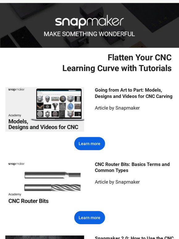 Snapmaker: Access Exclusive CNC Tutorials Inside! | Milled