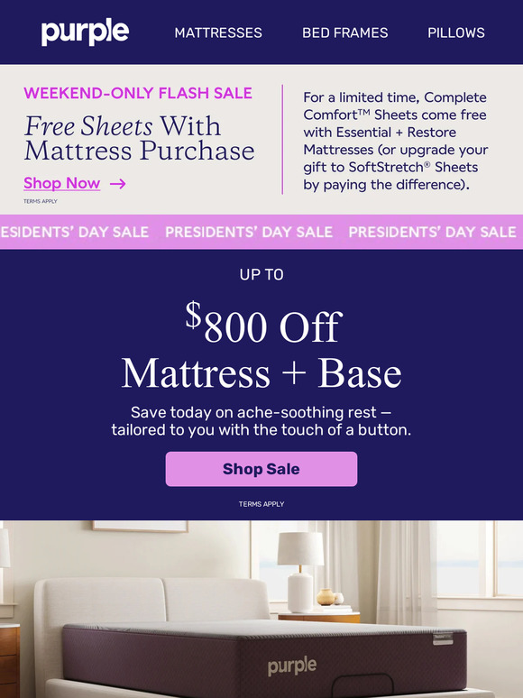 Purple Email Newsletters: Shop Sales, Discounts, and Coupon Codes