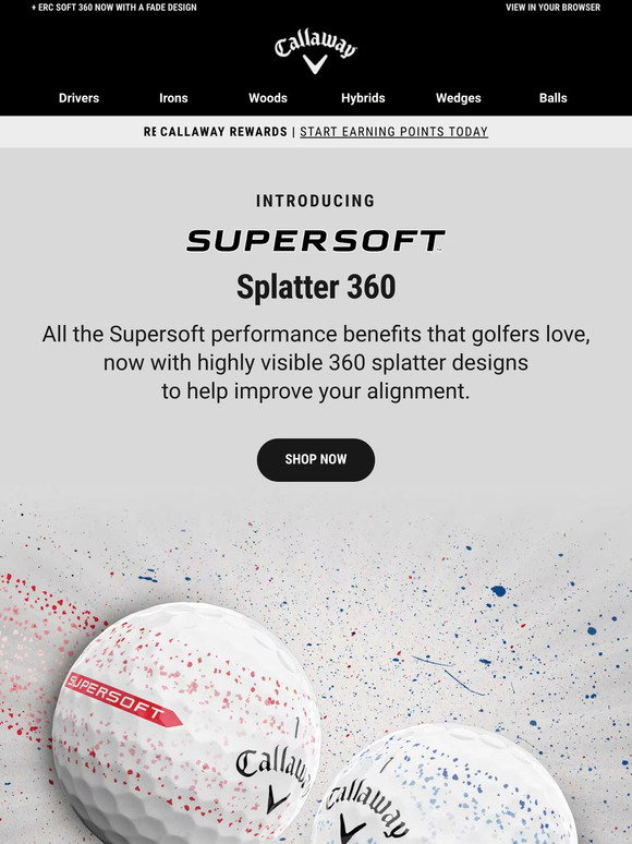 Callaway Golf: Introducing The New Supersoft Splatter 360! Shop Now ...
