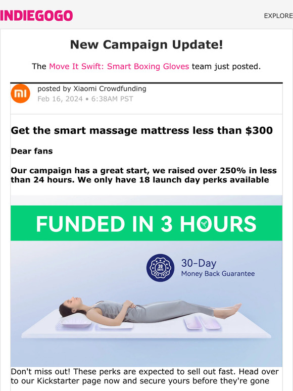 Indiegogo: 📢 Update #26 from Move It Swift: Smart Boxing Gloves | Milled