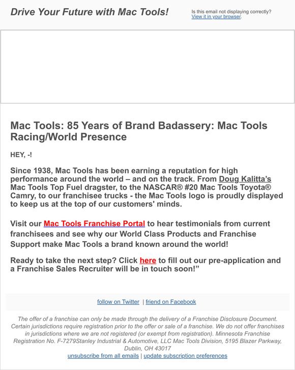 Mac Tools: Mac Tools: 85 Years of Brand Badassery: Mac Tools Racing ...