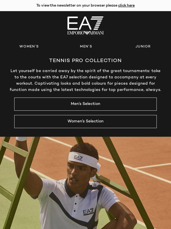 Armani: EA7: Discover the looks dedicated to tennis | Milled
