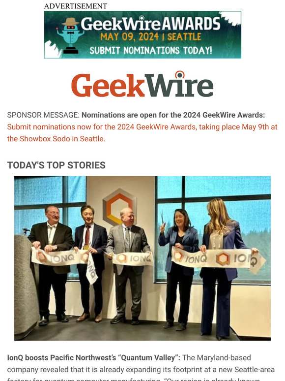 GeekWire: ‘Quantum Valley’ grows in Pacific Northwest | Xbox shifts ...