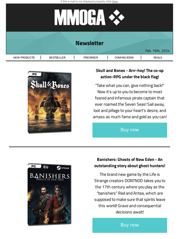 MMOGA Ltd. UK: MMOGA - Skull and Bones! Banishers Ghosts of New Eden ...