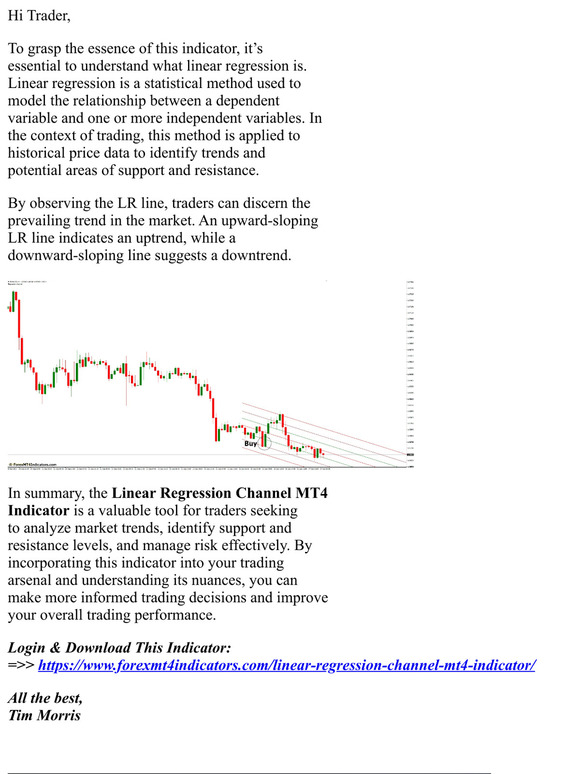 Forex MT4 Indicators: [Download] Linear Regression Channel MT4 ...