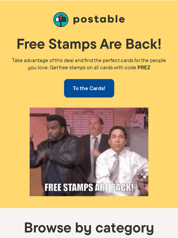 Postable: FREE STAMPS are back! 🙌 | Milled