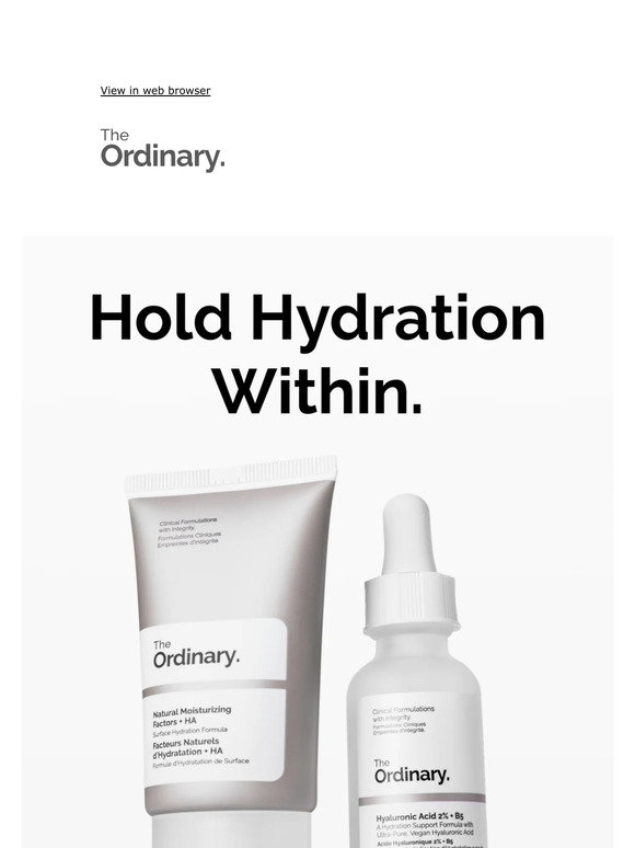 The Ordinary: The Science of Hydrated Skin. | Milled