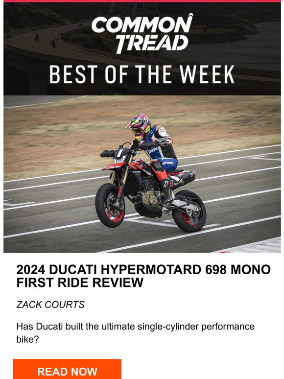 RevZilla: CT Digest: 2024 Ducati Hypermotard 698 Mono first ride review ...