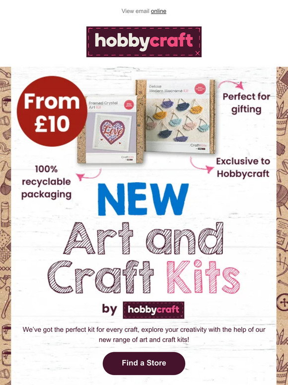 Hobbycraft: —, our new craft kits have landed! | Milled