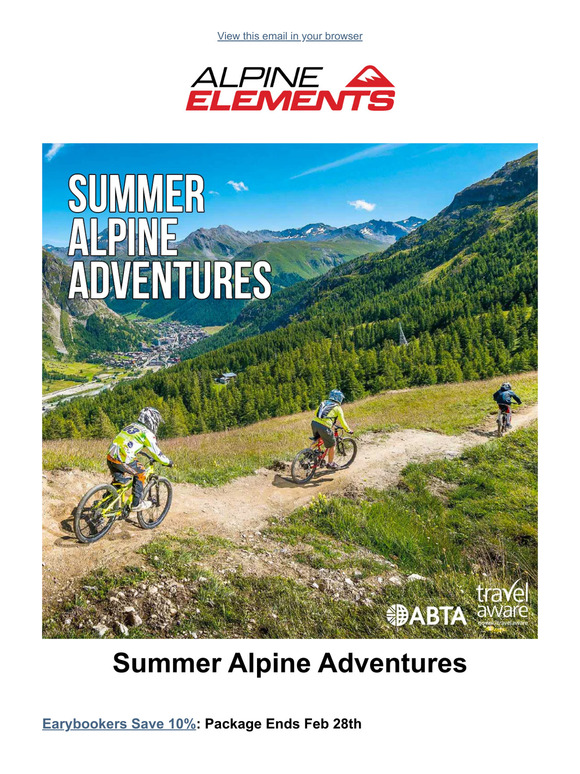 Alpine Elements: Summer Alpine Activity Holidays | Milled