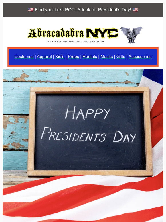 Abracadabra: 🇺🇸 POTUS Costumes Are Here at Abracadabra NYC! | Milled