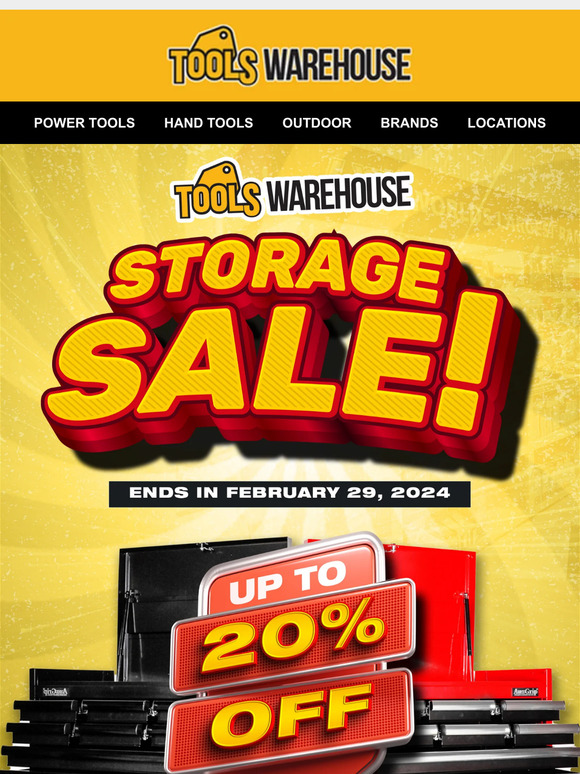 Tools Warehouse: 20% OFF Select TOOL STORAGE! 🛠️🧰 Can't find your tools ...