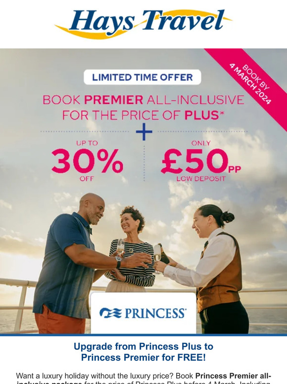 Hays Travel: Save up to 30% off with Princess Cruises! | Milled
