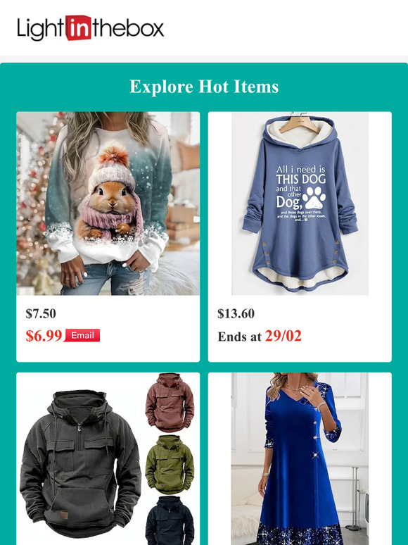 LightInTheBox: Hi —, still need THE Women's Hoodies & Sweatshirts? | Milled