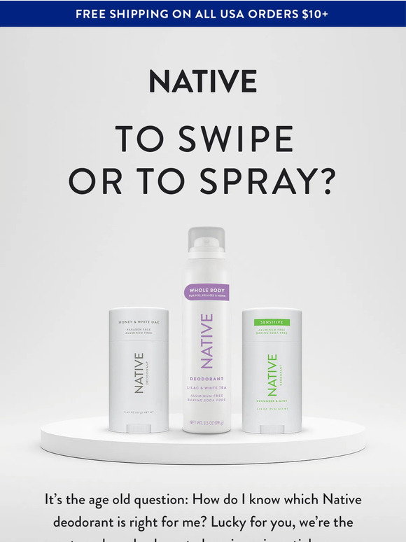Native: Lost in the land of deodorant choices? | Milled