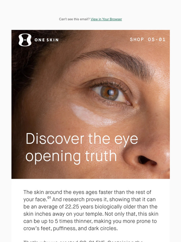 OneSkin: Why does the skin around your eyes age faster? | Milled