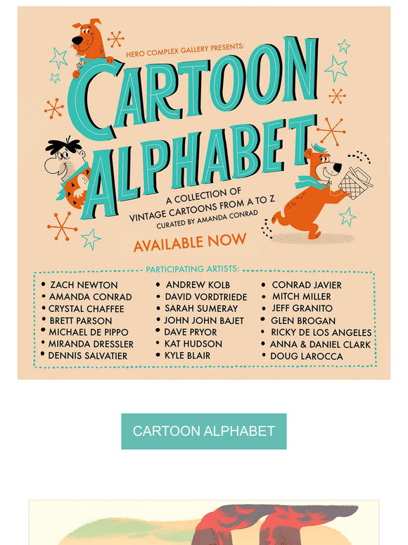 Hero Complex Gallery: NOW AVAILABLE: "CARTOON ALPHABET" Vintage ...