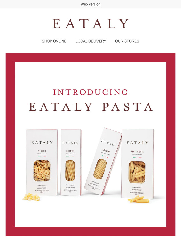 Eataly: NEW! Meet Eataly Pasta | Milled