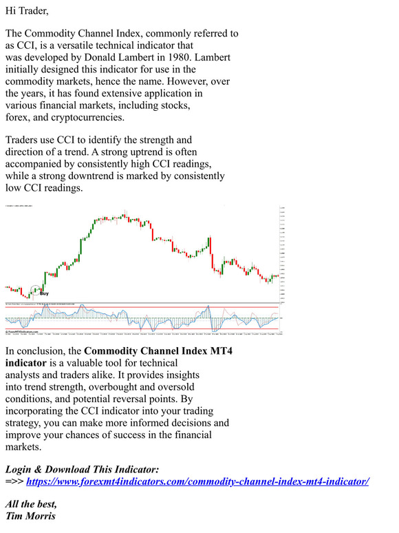 Forex MT4 Indicators: [Download] Commodity Channel Index MT4 Indicator | Milled