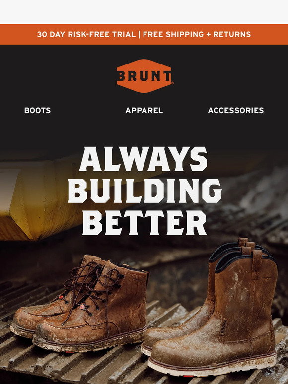 BRUNT Workwear: A Letter From Our Founder About the Upgraded Boots | Milled
