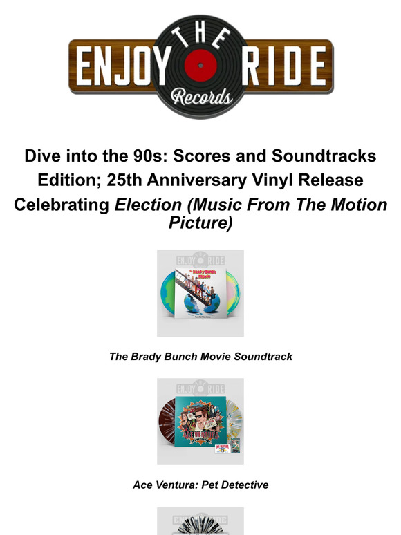 Enjoy The Ride Records: Dive into the 90s with Epic Soundtracks ...