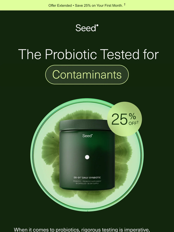 Seed: The tested-for-everything probiotic. 🔬 | Milled