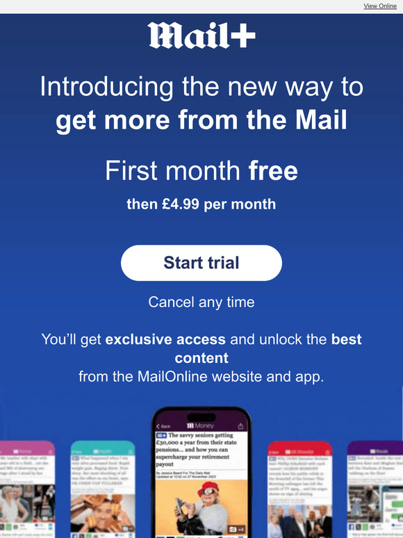 Daily Mail Experiences: Your free month of Mail+ is waiting | Milled