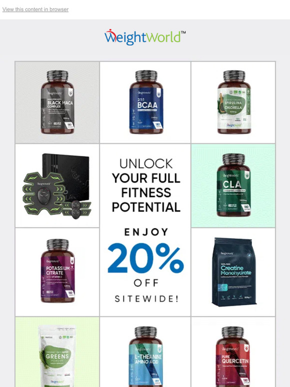 WeightWorld: Limited Time Offer: Save 20% Sitewide! | Milled