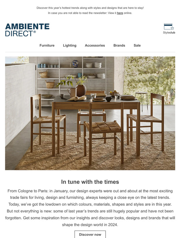 AmbienteDirect: Top home trends for 2024 | Milled