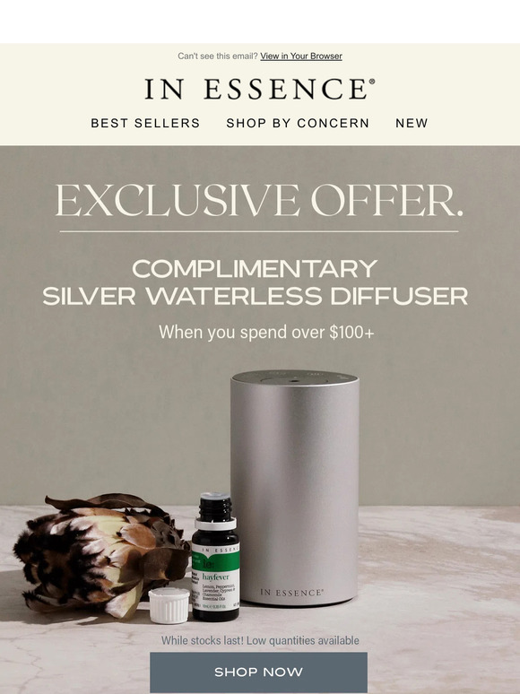 In Essence: FREE GIFT: Refresh your space with our Waterless Diffuser 🌿 ...