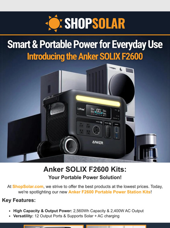 Shop Solar: ⚡Introducing Anker F2600 Kits! | Milled