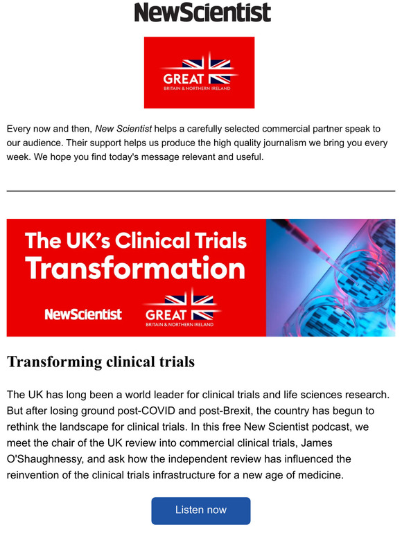 New Scientist: Transforming clinical trials: how the UK revamped its ...