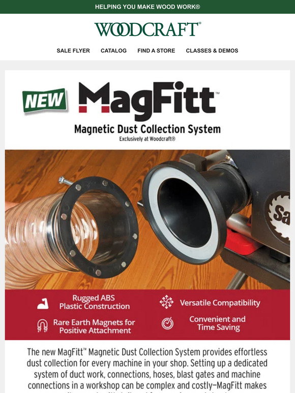 Woodcraft: 🧲 Quick & Easy Dust Collection—MagFitt™ Makes It Easy! 🧲 ...