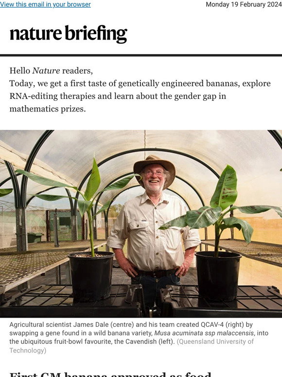 Nature: Disease-resistant genetically modified banana is first to be ...