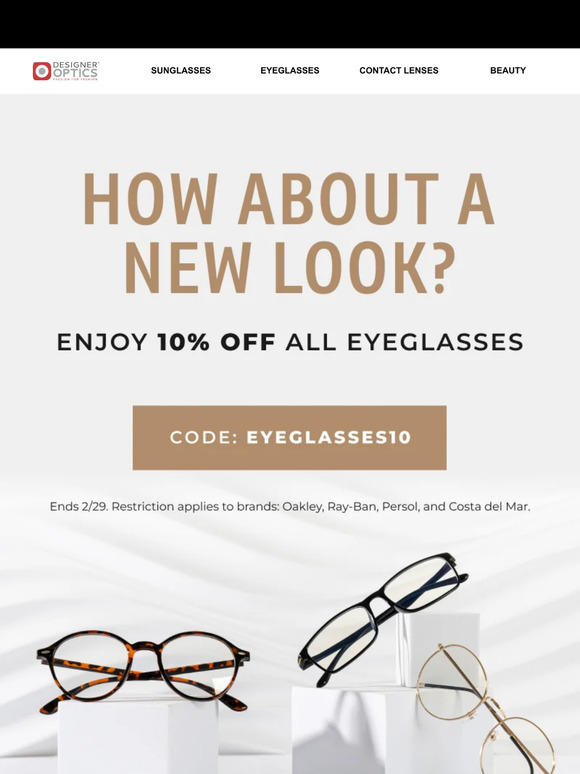 Designer Optics: Great Savings Inside! Get Your New Looks Today | Milled