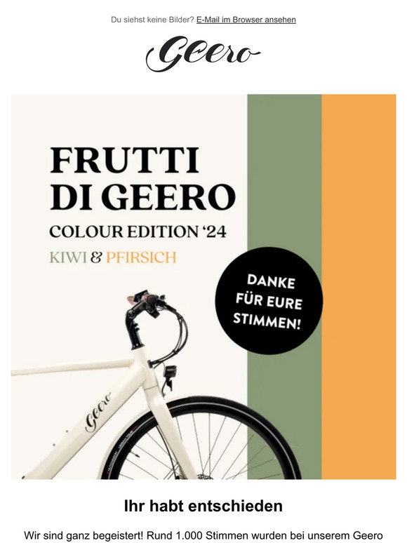 Geero: Das Geheimnis ist gelüftet: Deine Colour Editon 2024! 🚲🥝 | Milled