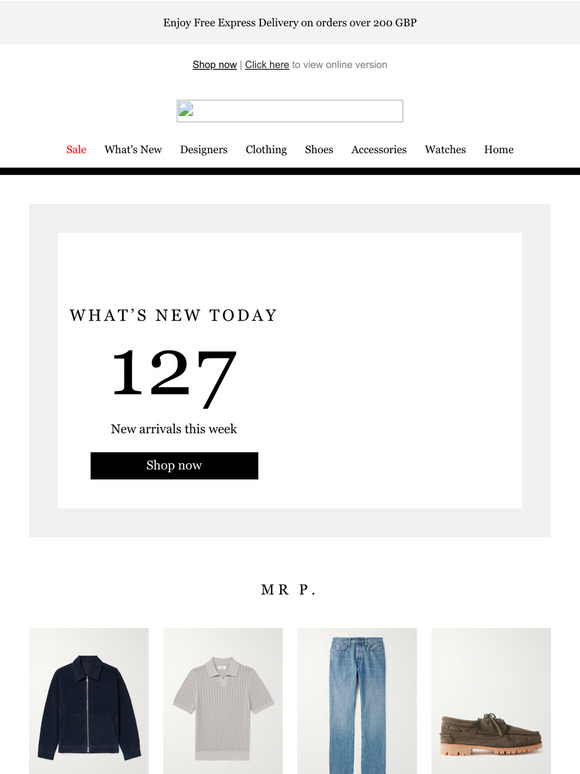 MR PORTER: You’ll like this: new arrivals for your attention | Milled