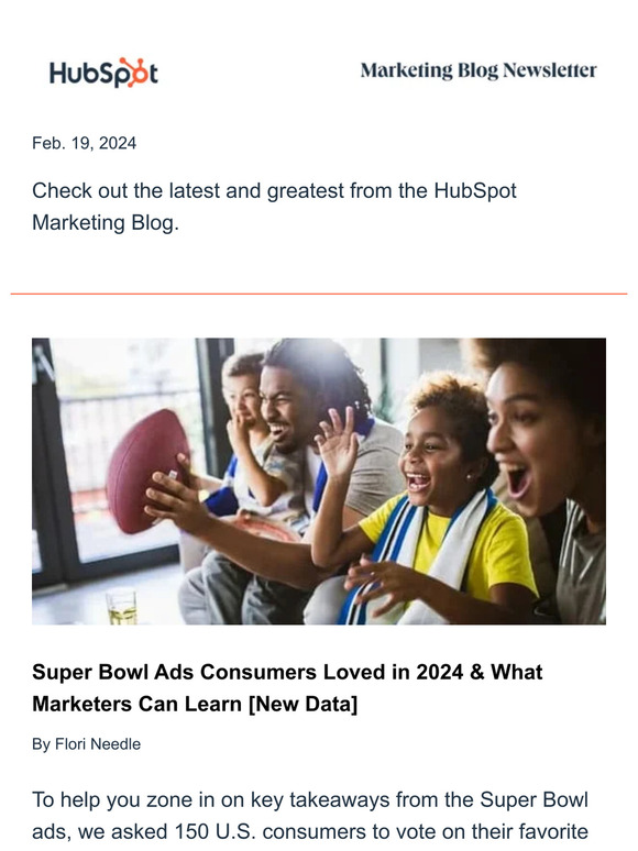 HubSpot: Super Bowl Ads Consumers Loved in 2024 & What Marketers Can ...