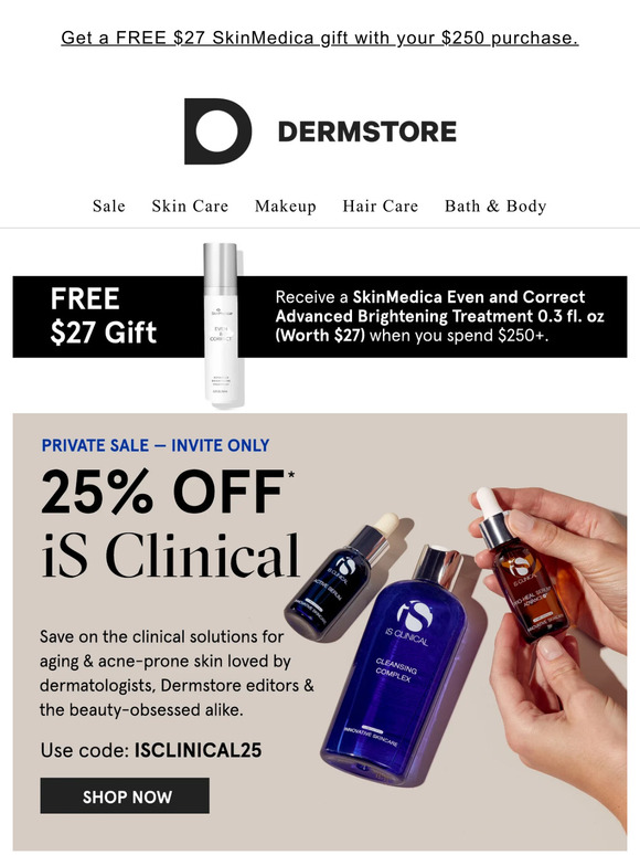 Dermstore.com: 25% off iS Clinical's four steps to great skin | Milled