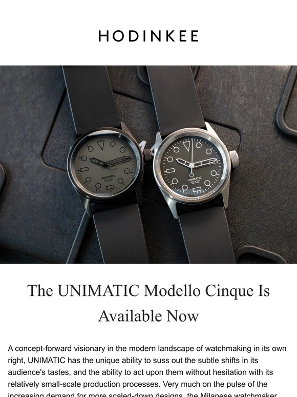 Hodinkee: The UNIMATIC Modello Cinque Is Available Now | Milled