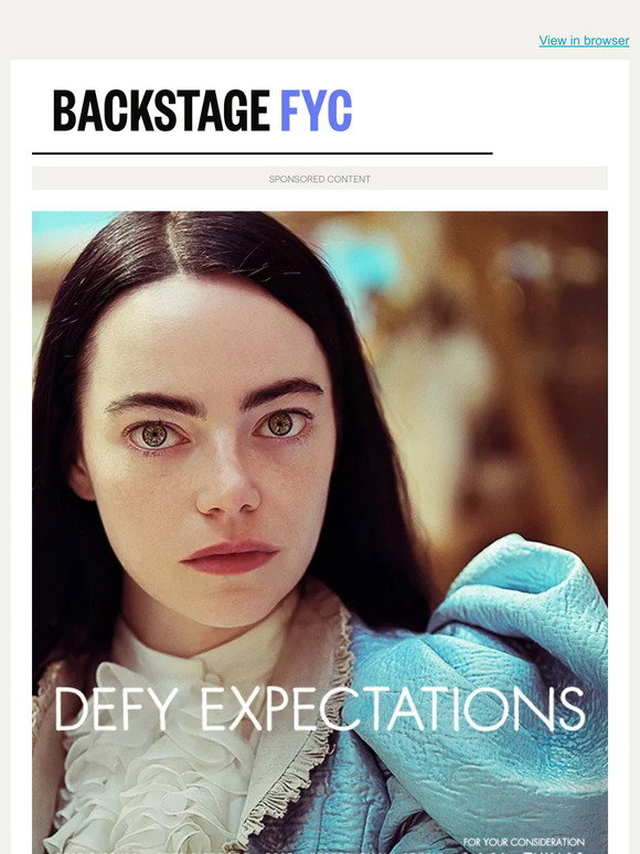 Backstage: FYC POOR THINGS | Emma Stone is ‘fearless’ in Yorgos ...