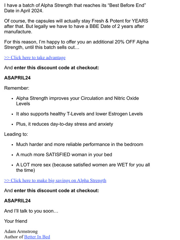 The New Alpha: 20% OFF Alpha Strength | Milled